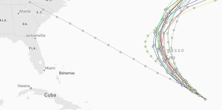 See spaghetti models for Tropical Storm Gabrielle. What impacts ...