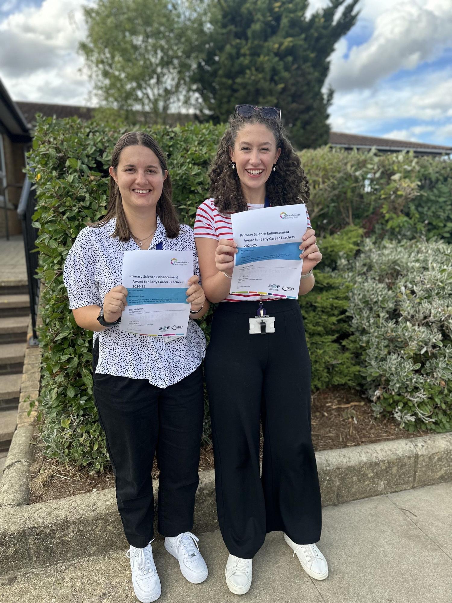 Teachers at Sawtry Junior Academy celebrate Primary Science Enhancement ...