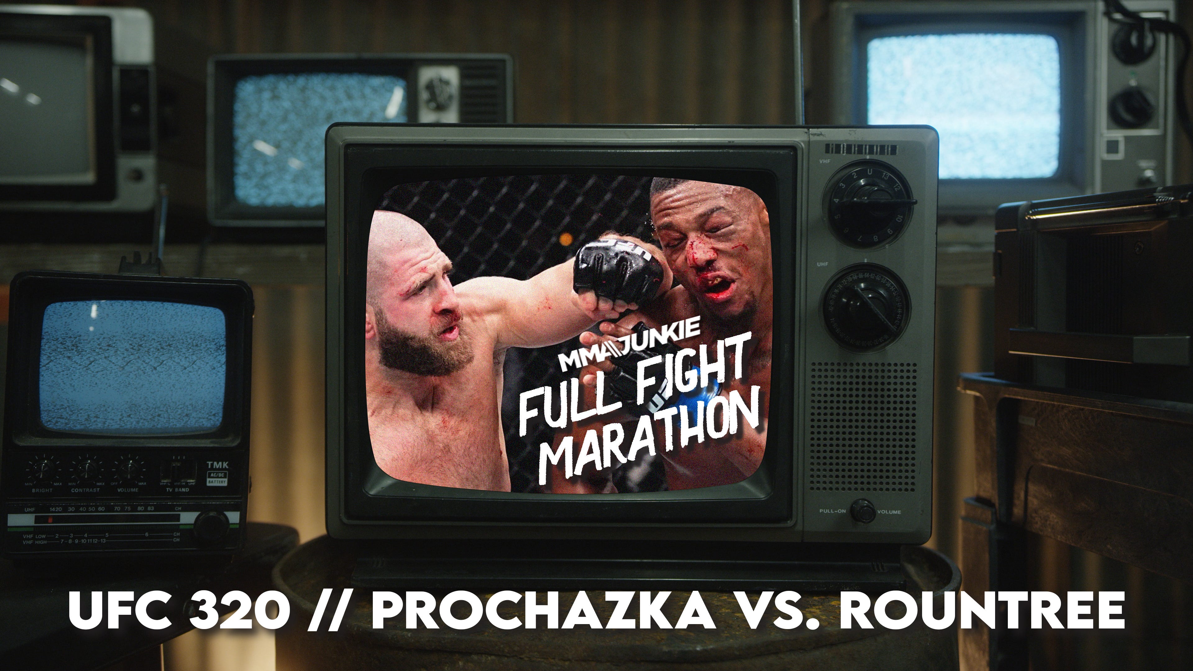 UFC 320 full fight marathon with Jiri Prochazka, Khalil Rountree bloody ...