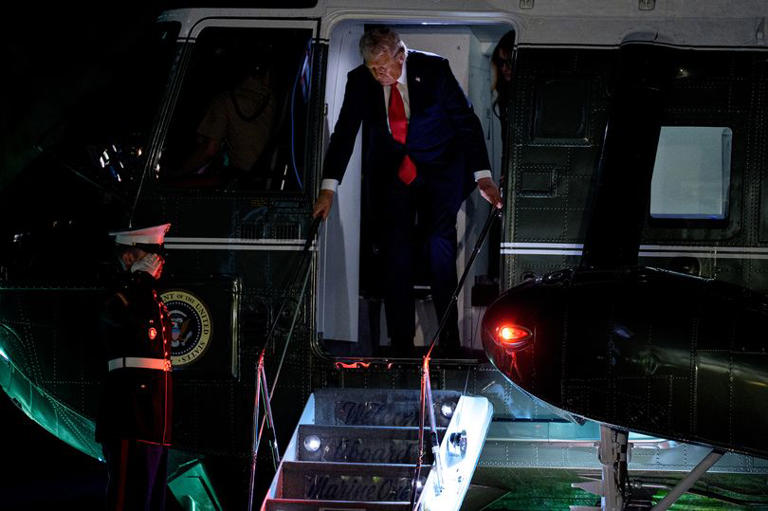 Trump accused of using Melania as 'human walker' as he staggers into ...