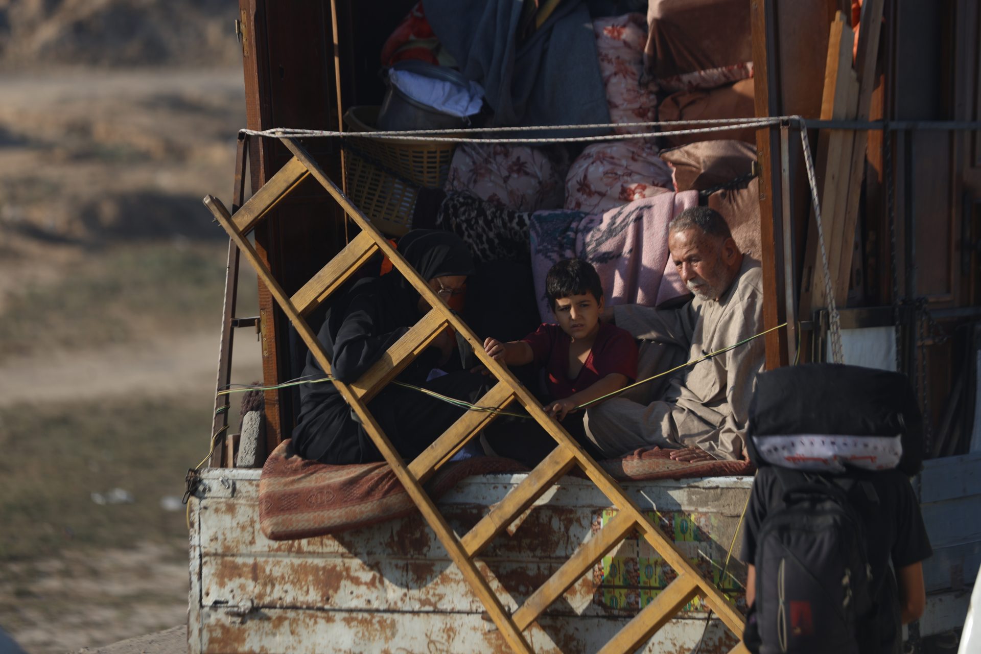 Fuga desesperada en Gaza