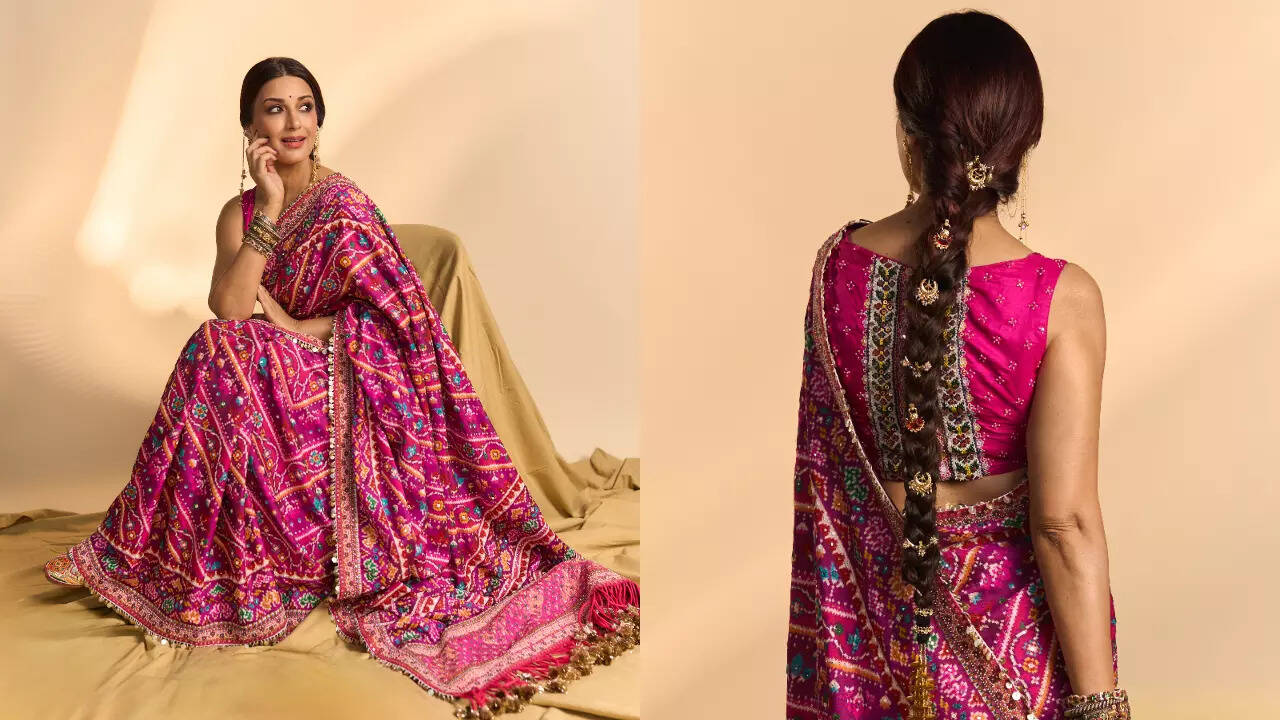 Heritage meets glam: Sonali Bendre’s Patan Patola saree is nothing less ...