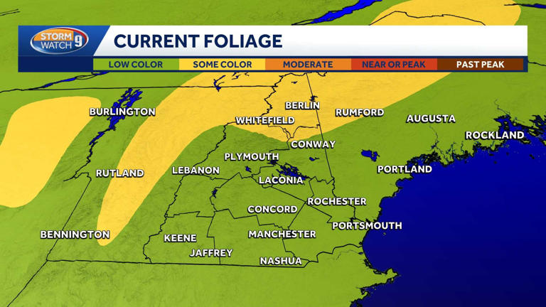 New Hampshire foliage map: Peak colors seen across Lakes Region, most ...