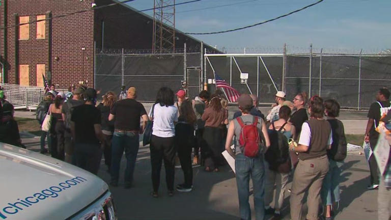 Tear gas deployed amid protest outside suburban ICE processing center