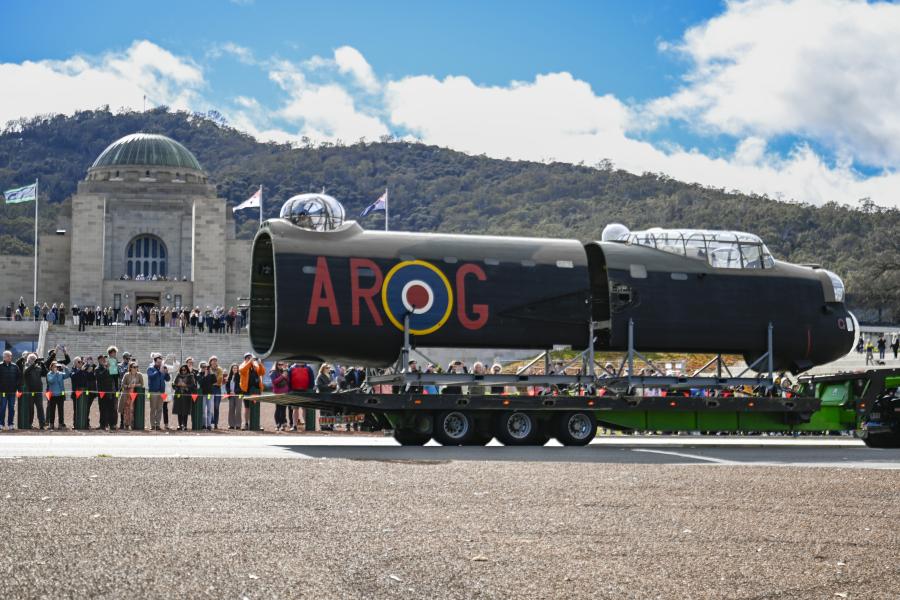 Avro Lancaster "G for George" Returns to the Australian War Memorial
