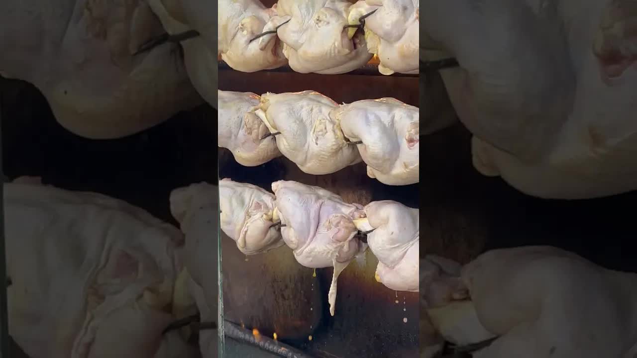 iraqi rotisserie chicken street food in baghdad
