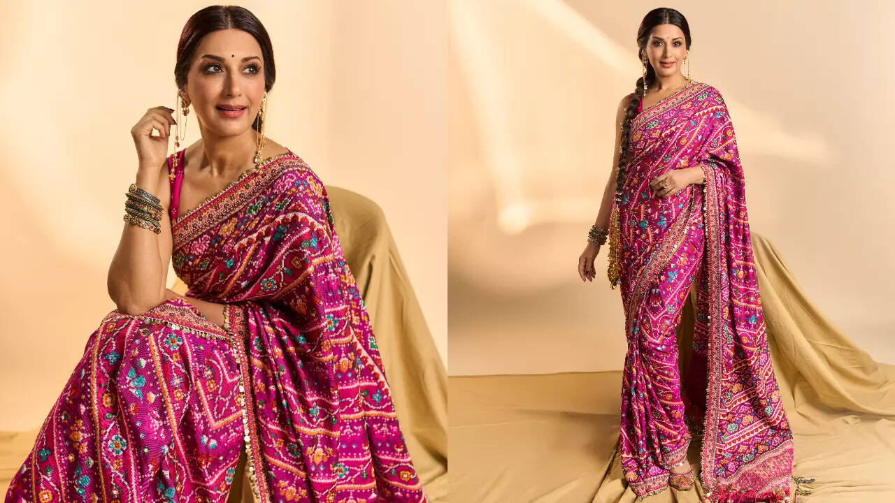 Heritage meets glam: Sonali Bendre’s Patan Patola saree is nothing less ...