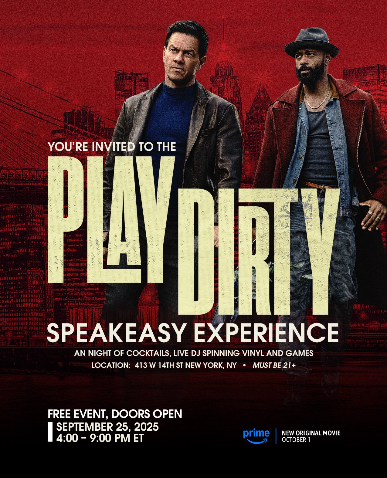 PRIME VIDEO'S PLAY DIRTY SPEAKEASY, NYC
