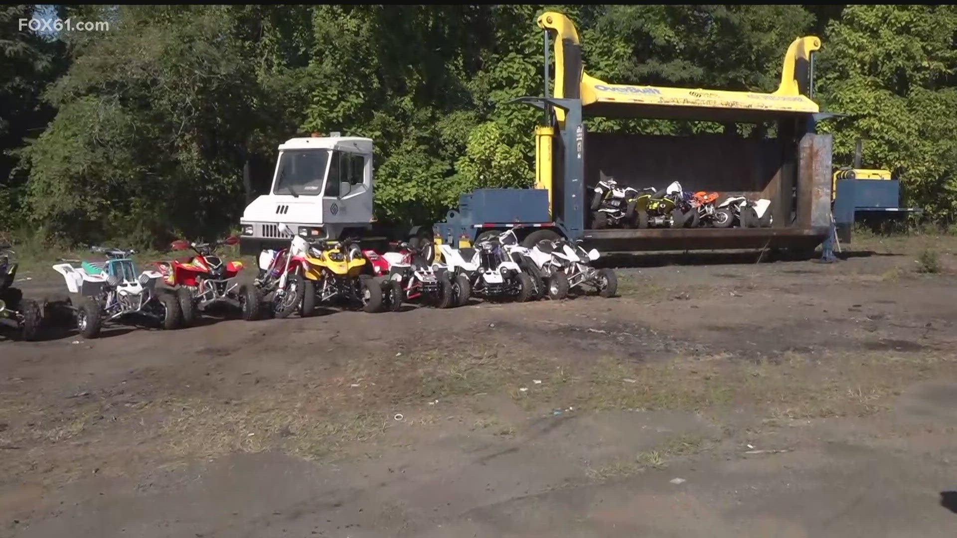 New Haven destroys confiscated ATVs: Live look