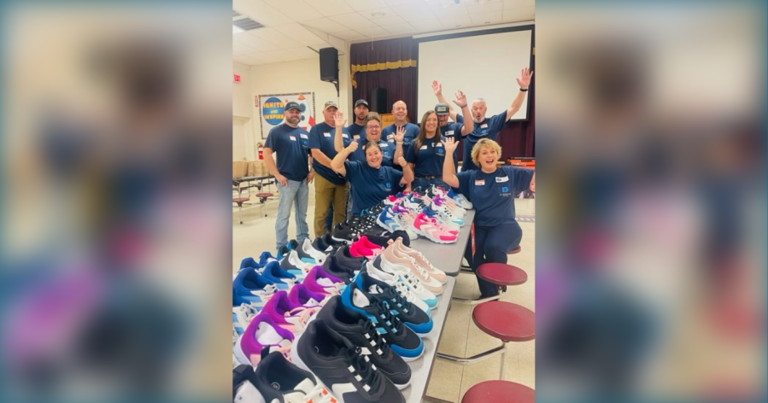 Students in need receive new shoes from Diversified Energy, Operation Warm