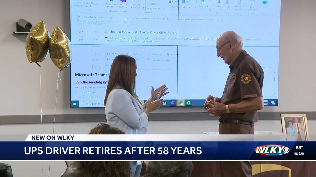 Louisville UPS driver retires after 58 years, 5 million miles on the road