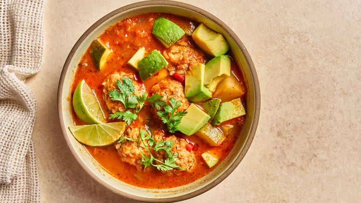 Chipotle Turkey Meatball Soup Recipe