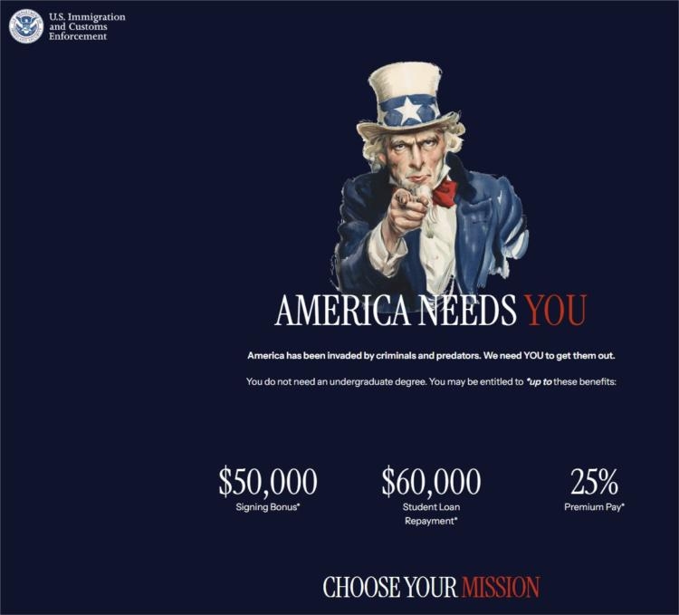 La police de l’immigration attire des demandeurs d’emploi