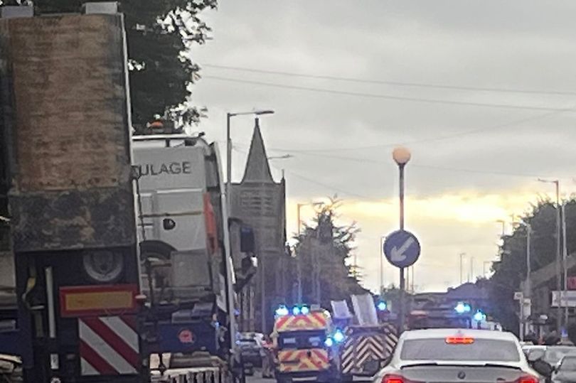 Two people rushed to hospital following crash on busy road