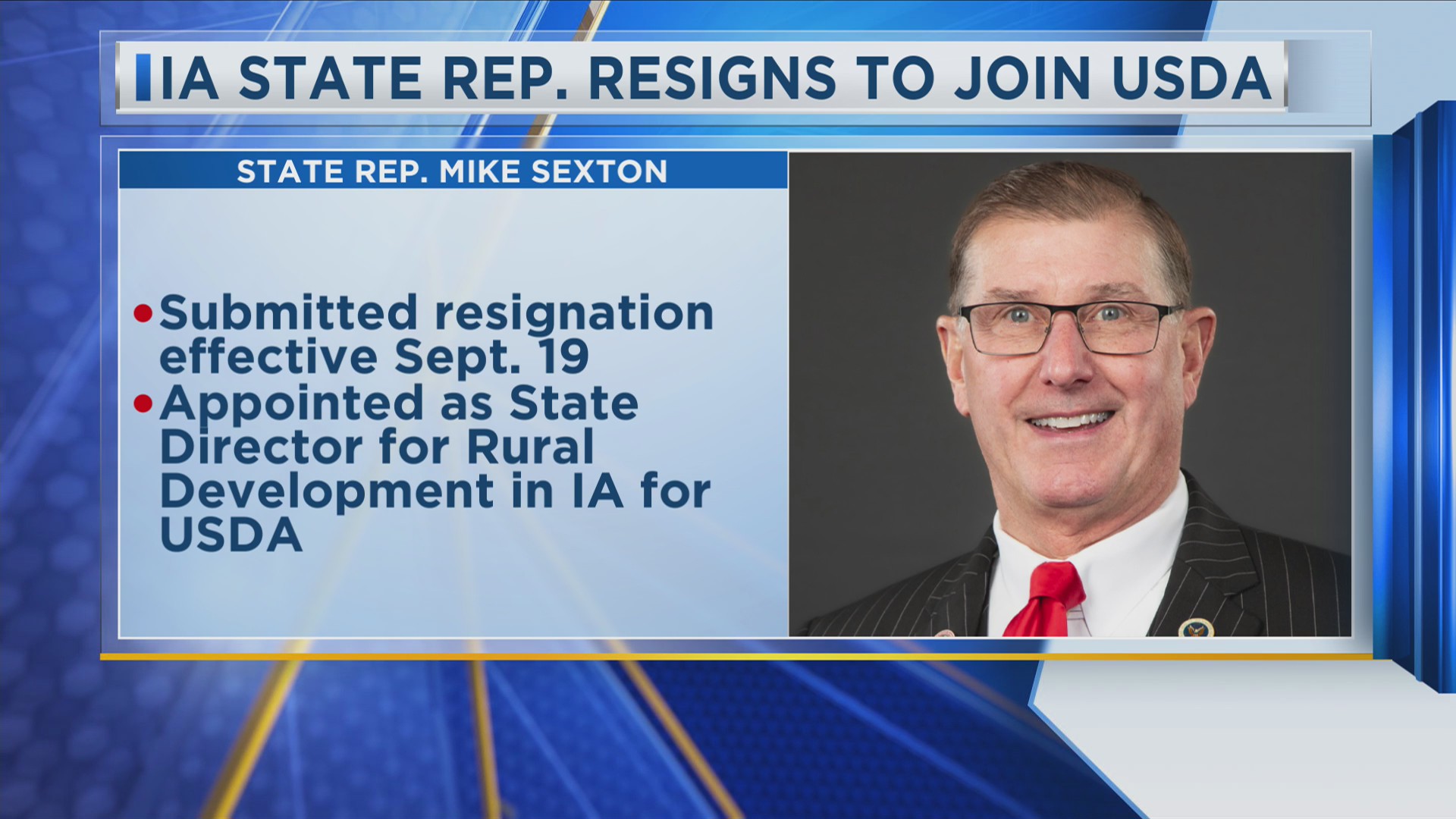 IA State Rep. Resigns To Join USDA