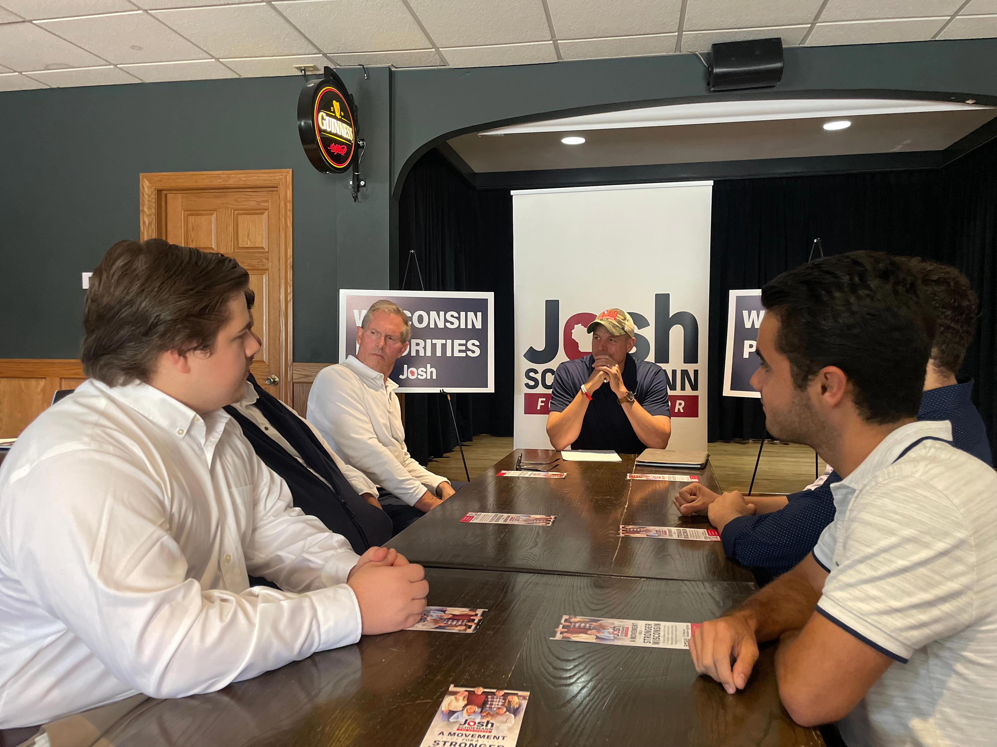 Wisconsin Republican gubernatorial candidate Josh Schoemann wouldn't ...