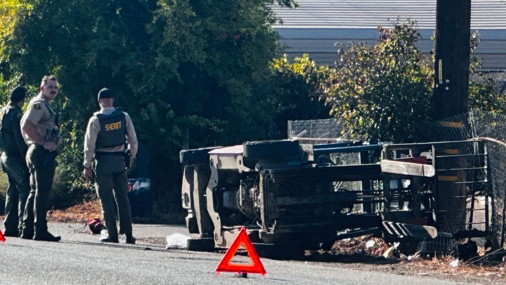 Forklift accident sends driver to hospital after vehicle rolls off ...