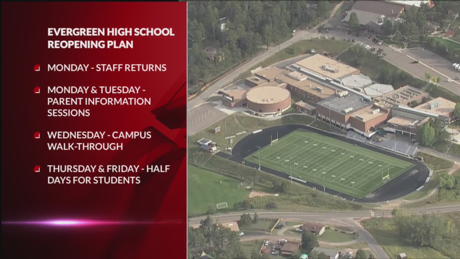 Evergreen High School announces reopening plan after shooting