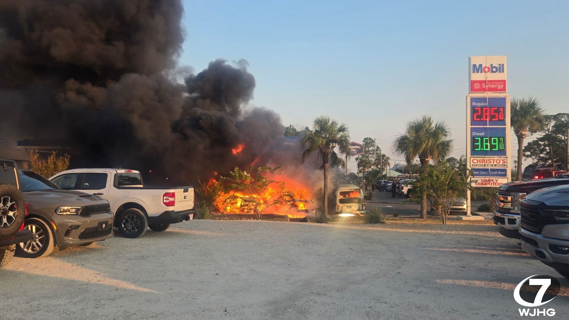 Multiple vehicle fire at Christo’s under investigation