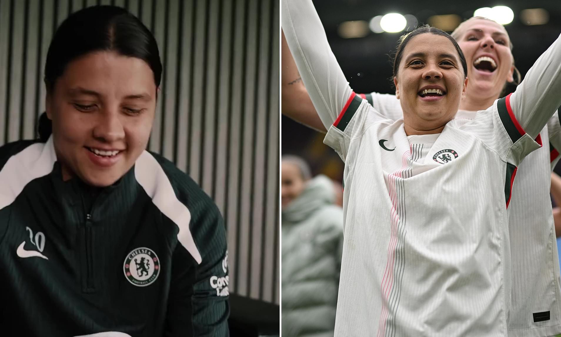 Sam Kerr 'can't stop smiling' after receiving handcrafted gift for ...