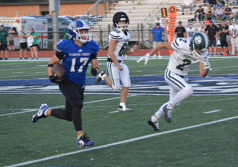 Ball hawking defense helps Harper Creek football dominate Pennfield in ...