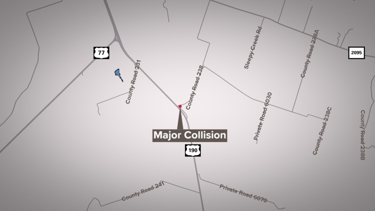 Authorities responding to 'major collision' south of Cameron