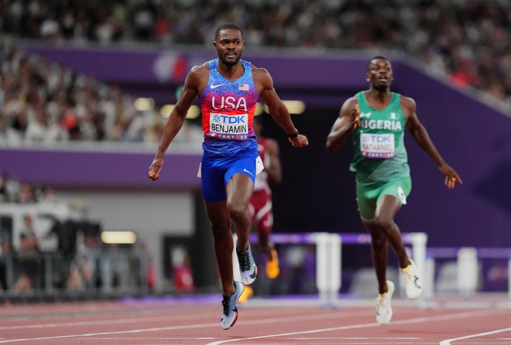 Disqualification controversy explodes as US sprinter Rai Benjamin ...