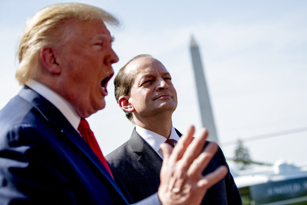 Alex Acosta said he never saw Trump’s name when handling Epstein case