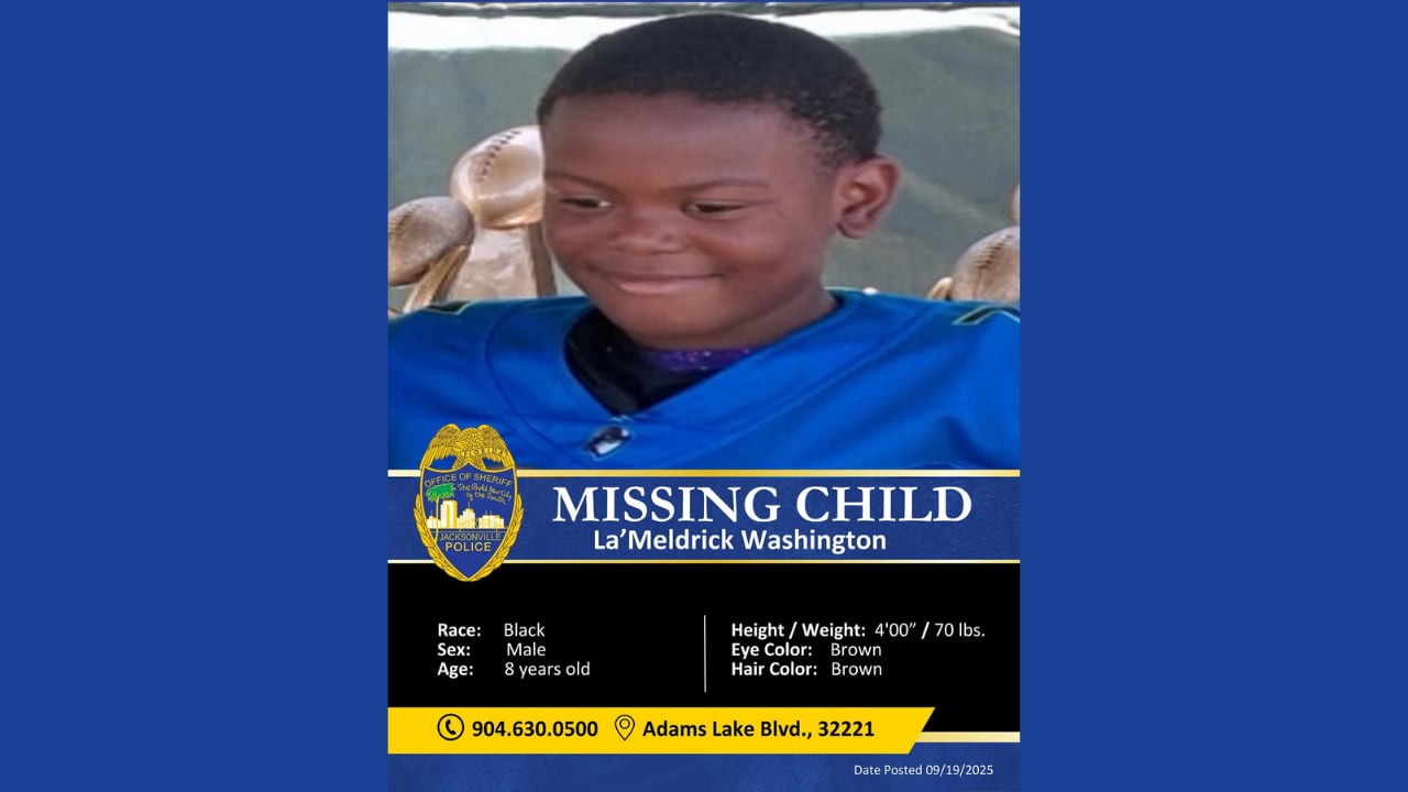 Jacksonville Sheriff’s Office searching for missing 8-year-old boy last ...