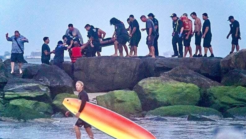 Watch: 2 swimmers saved from rip current along New York City beach