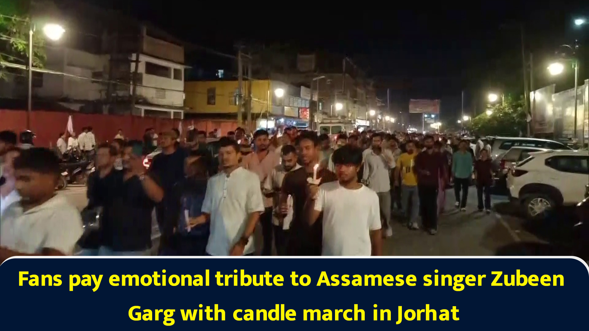 Fans pay emotional tribute to Assamese singer Zubeen Garg with candle ...