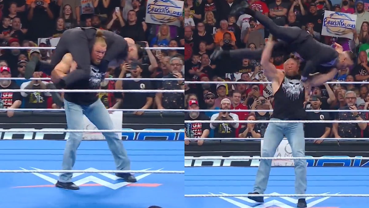 Brock Lesnar Attacks Corey Graves On WWE SmackDown, Hits Commentator ...