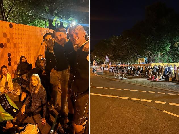 „Sind das erste Mal in der ersten Reihe“: Münchner Wiesn-Fans stehen ...