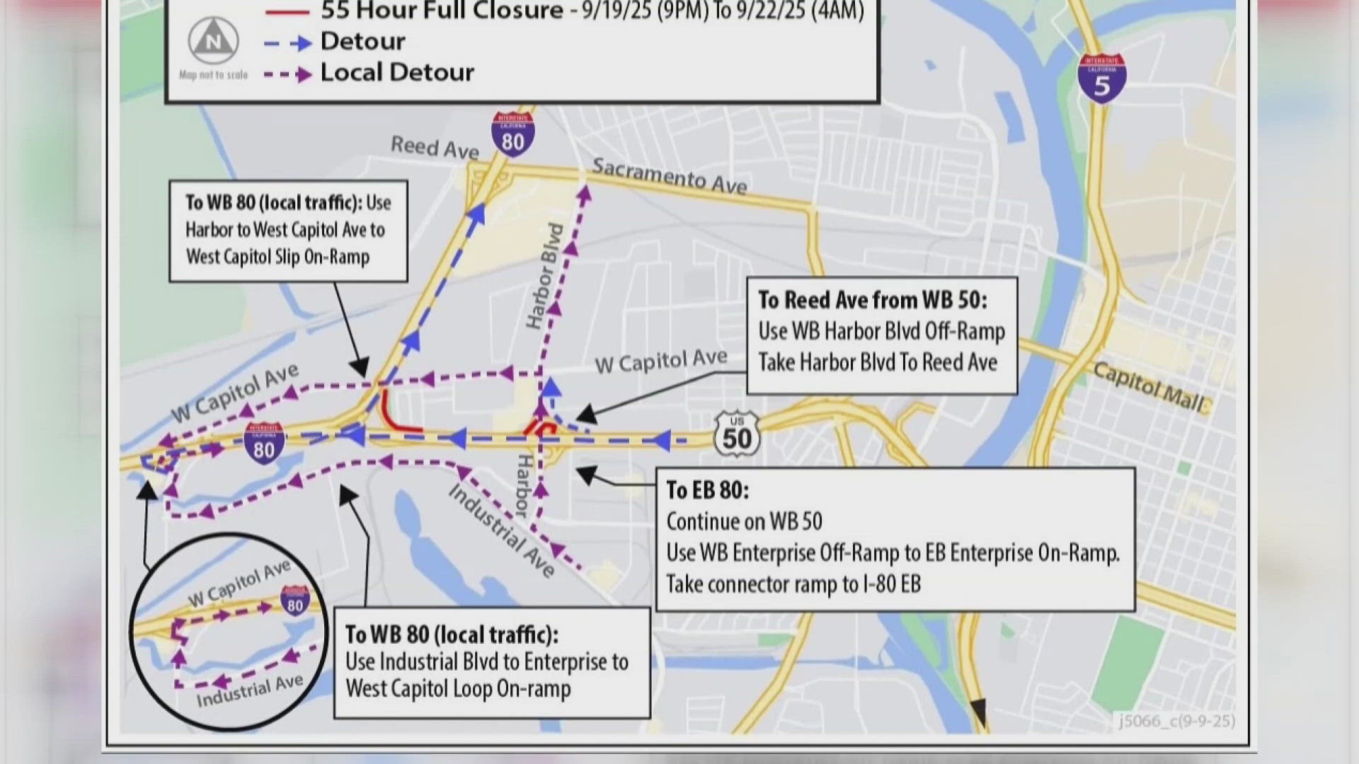 Caltrans closes key connector ramp in West Sacramento for $280M ...