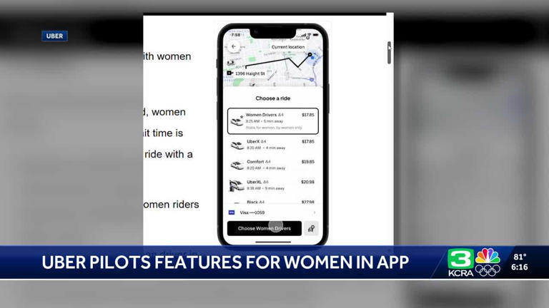 Uber tests feature to match women drivers and passengers