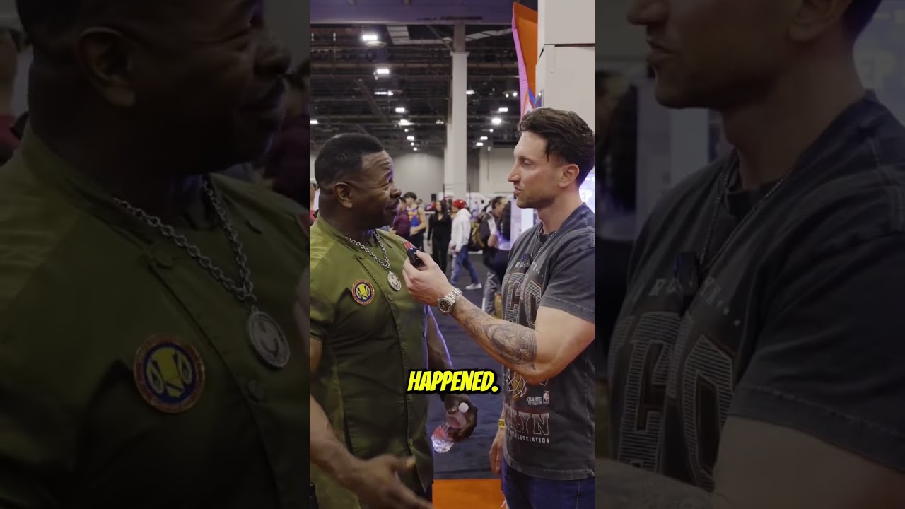 Confronting man with 24 inch arms in insane challenge