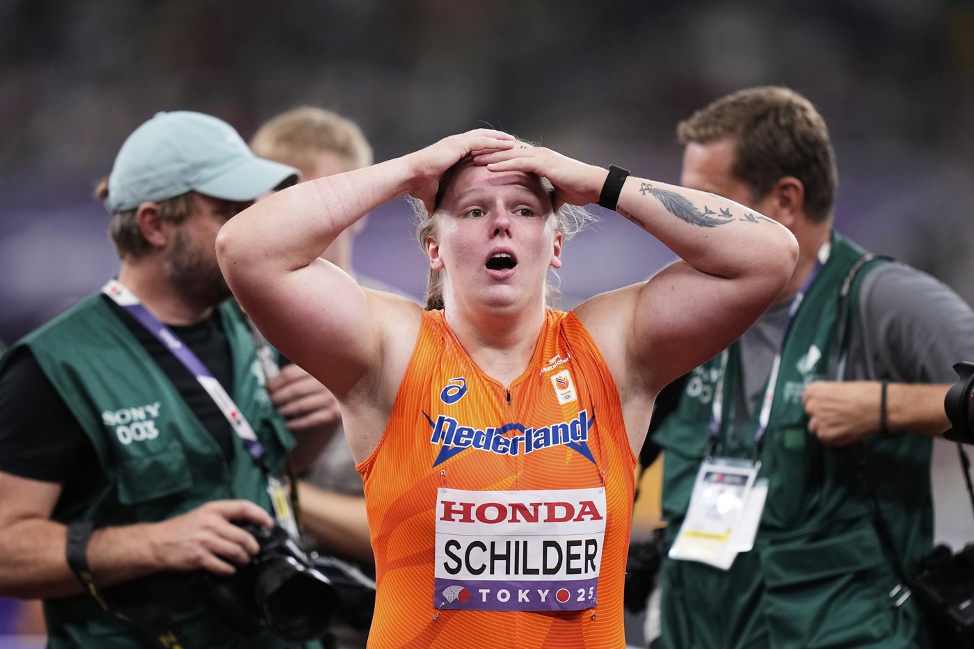 Schilder wins women's shot put at the worlds on the final throw of a ...