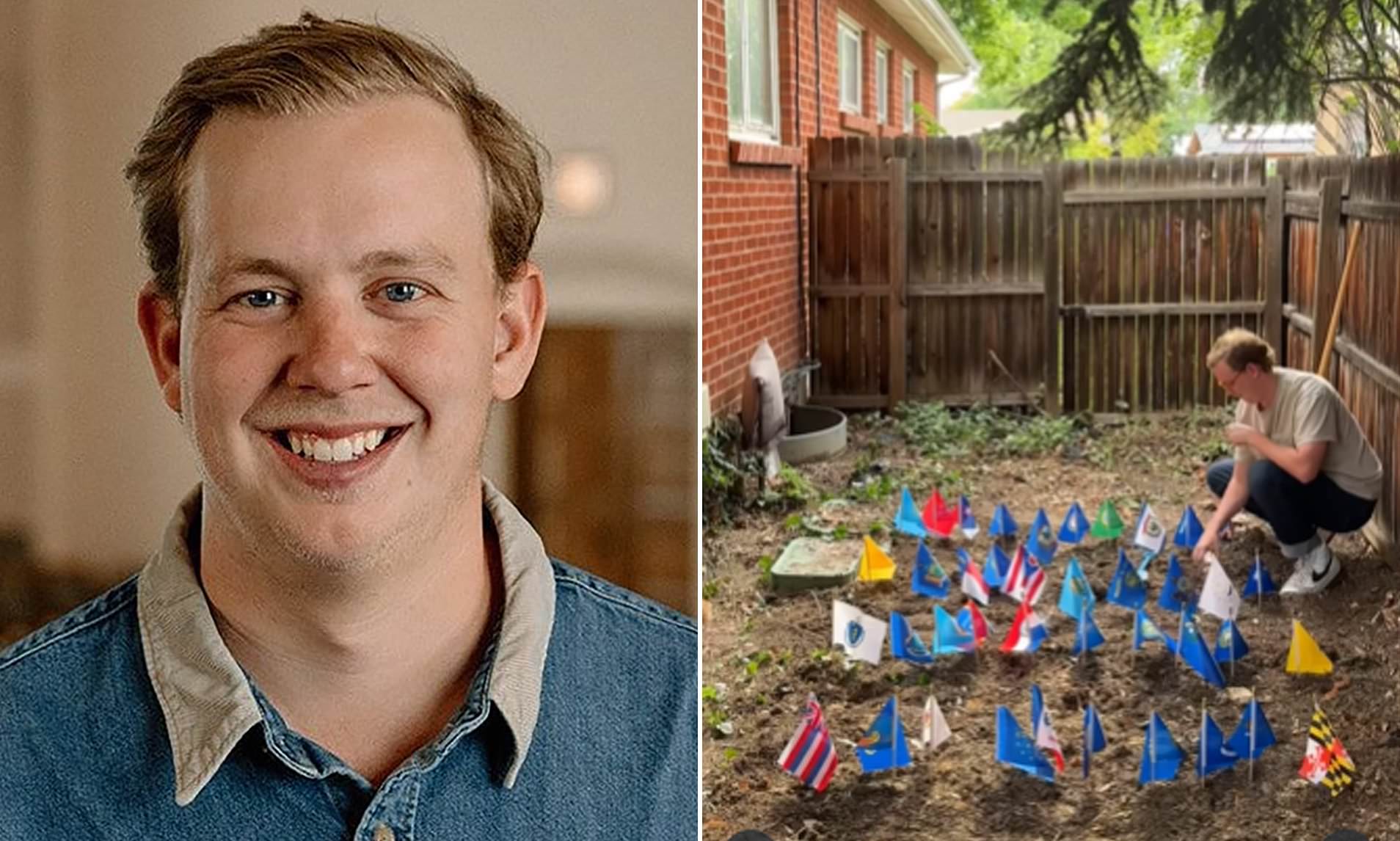 My backyard is covered in state flags and holds a big secret - I'm ...