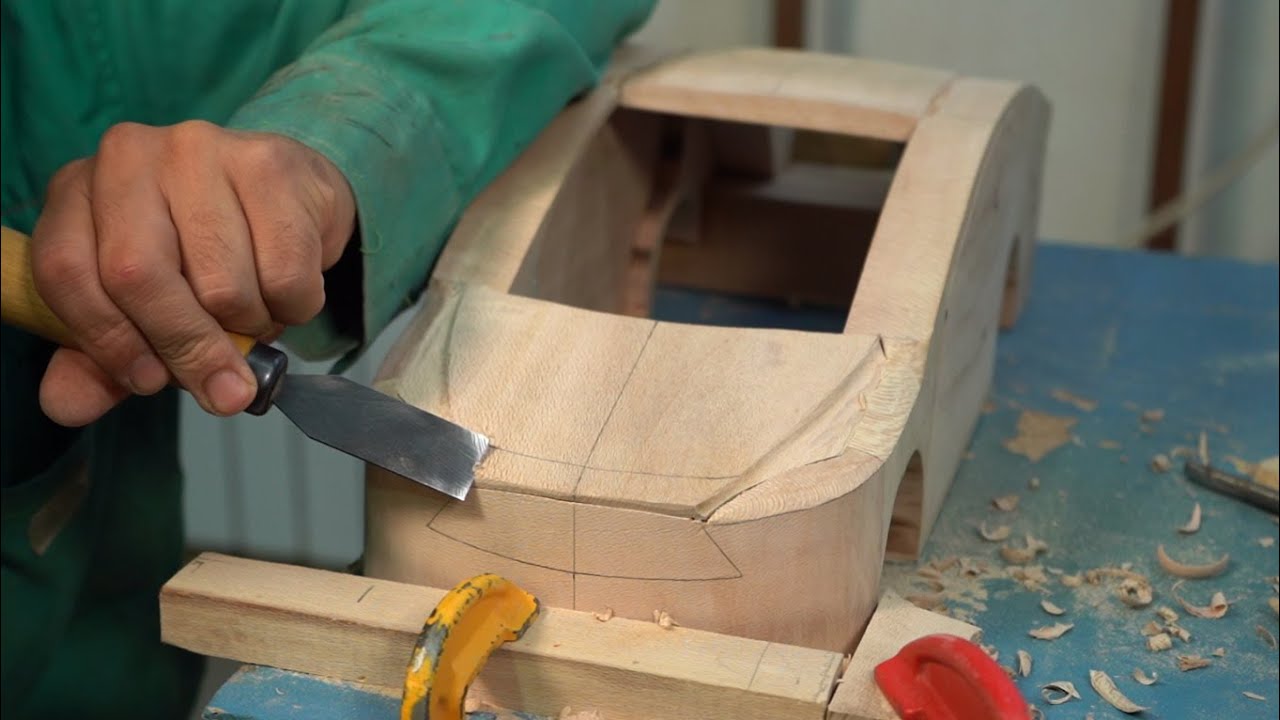 Tesla Model X ASMR woodworking, DIY car model