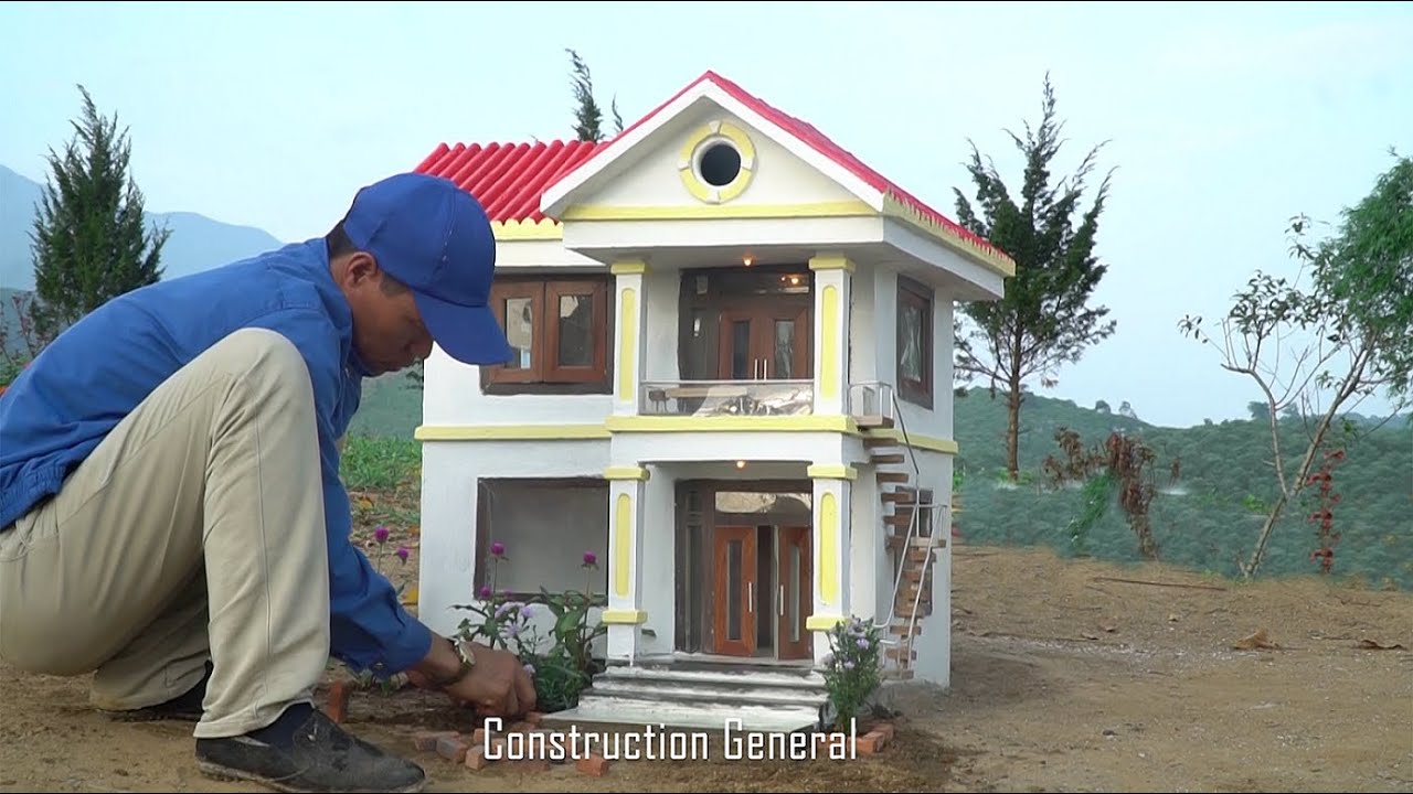 Build a beautiful little two-story house on the hill