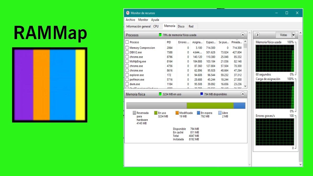Cómo usar RAMMap para entender y liberar memoria en Windows