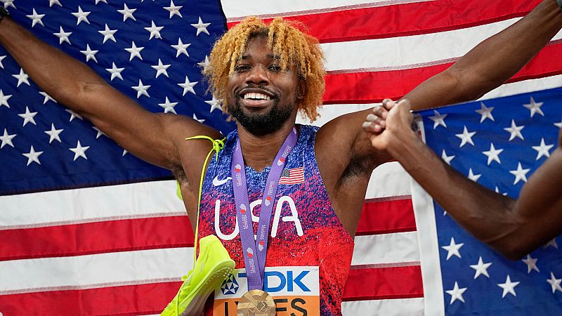 Lyles defends 200m title as drama unfolds across track and field events