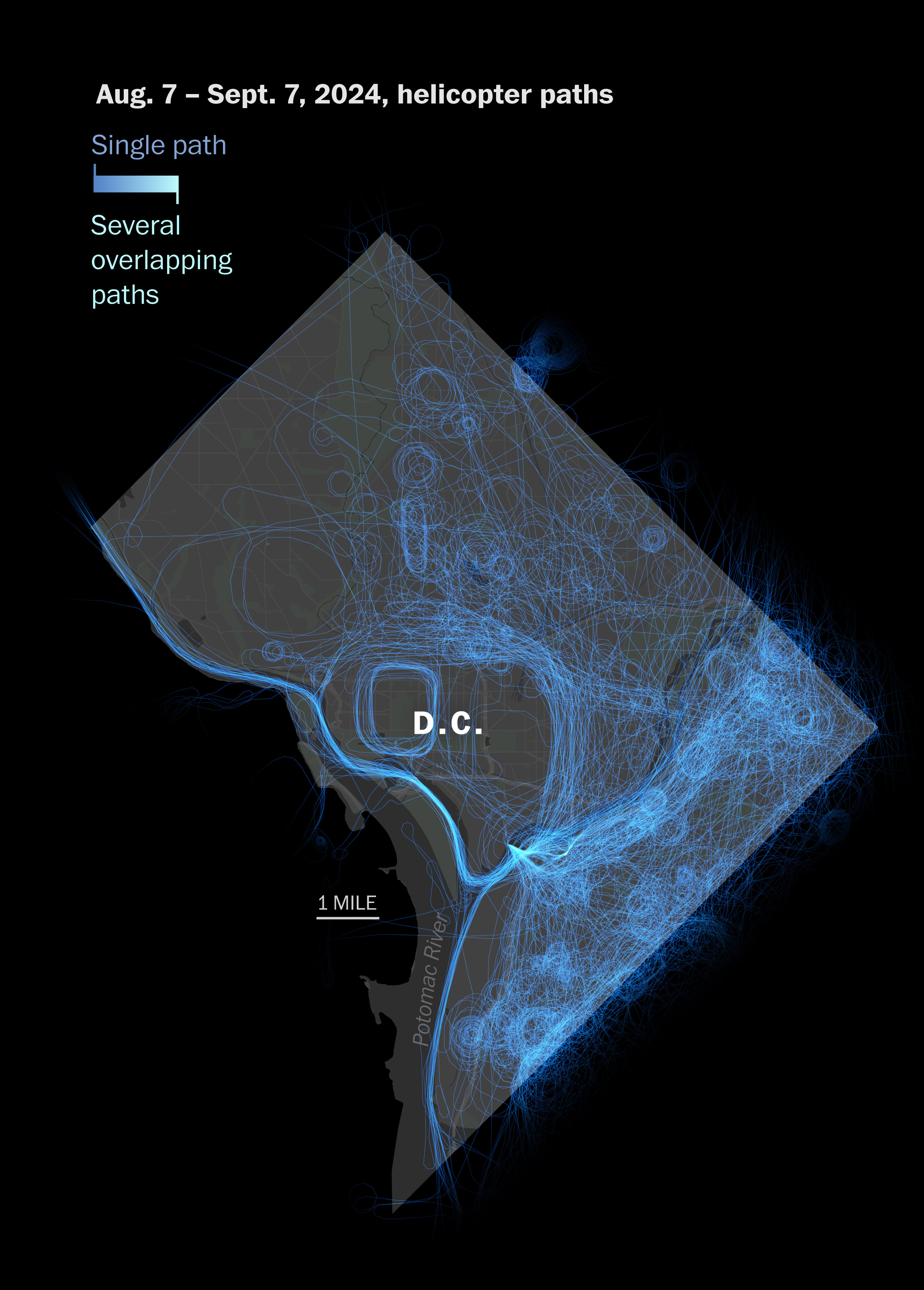 In Trump’s D.C. surge, helicopters hovered and surveilled day and night