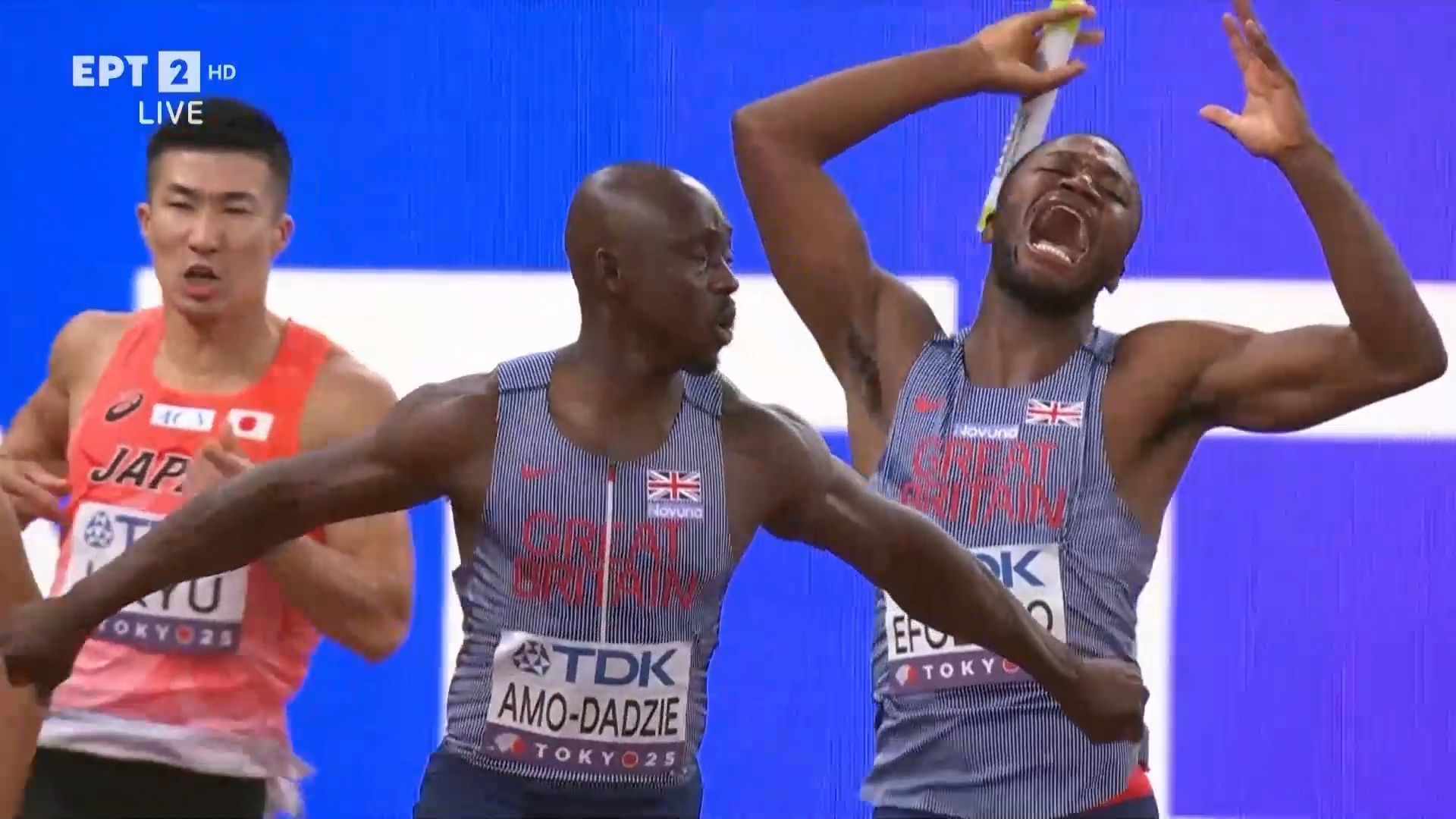 4x100μ. (Α) | Θρίαμβος και πρόκριση της Γκάνα στον τελικό, πανωλεθρία ...