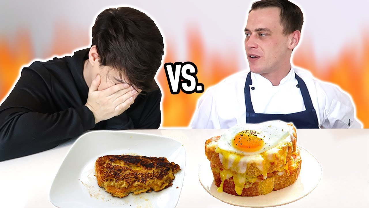 Cooking breakfast head to head with a professional chef