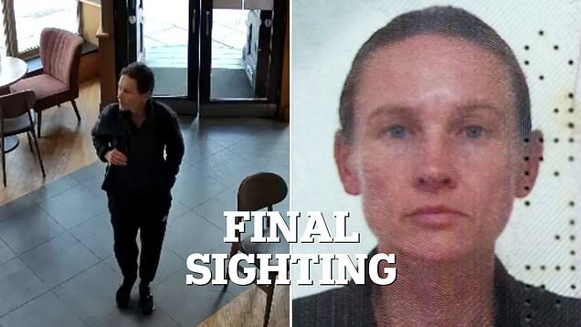 CCTV shows missing woman's last sighting at a Costa Coffee