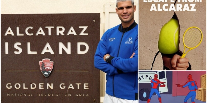 Alcaraz visita Alcatraz: i social si scatenano con il meme di Spiderman