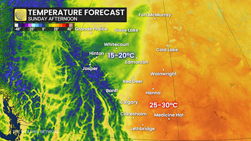 Alberta’s volatile weather on display as fall and summer clash
