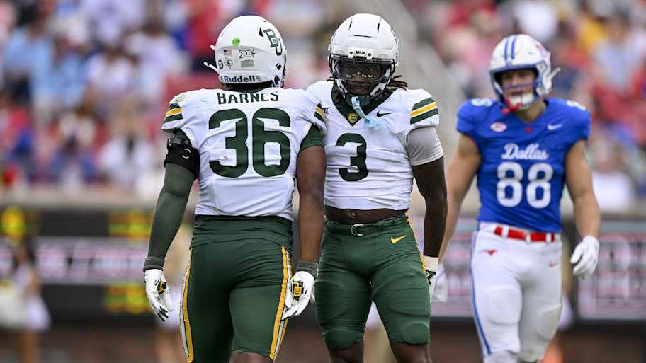 Baylor LB Travion Barnes exits on cart after injury against Arizona State
