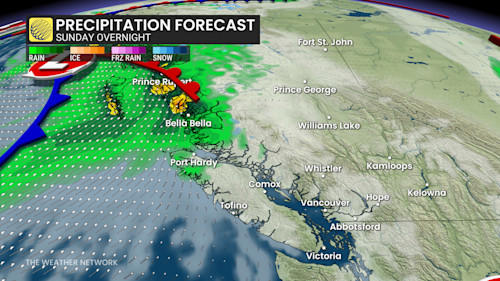 Drenching rains slide into B.C. as atmospheric river arrives